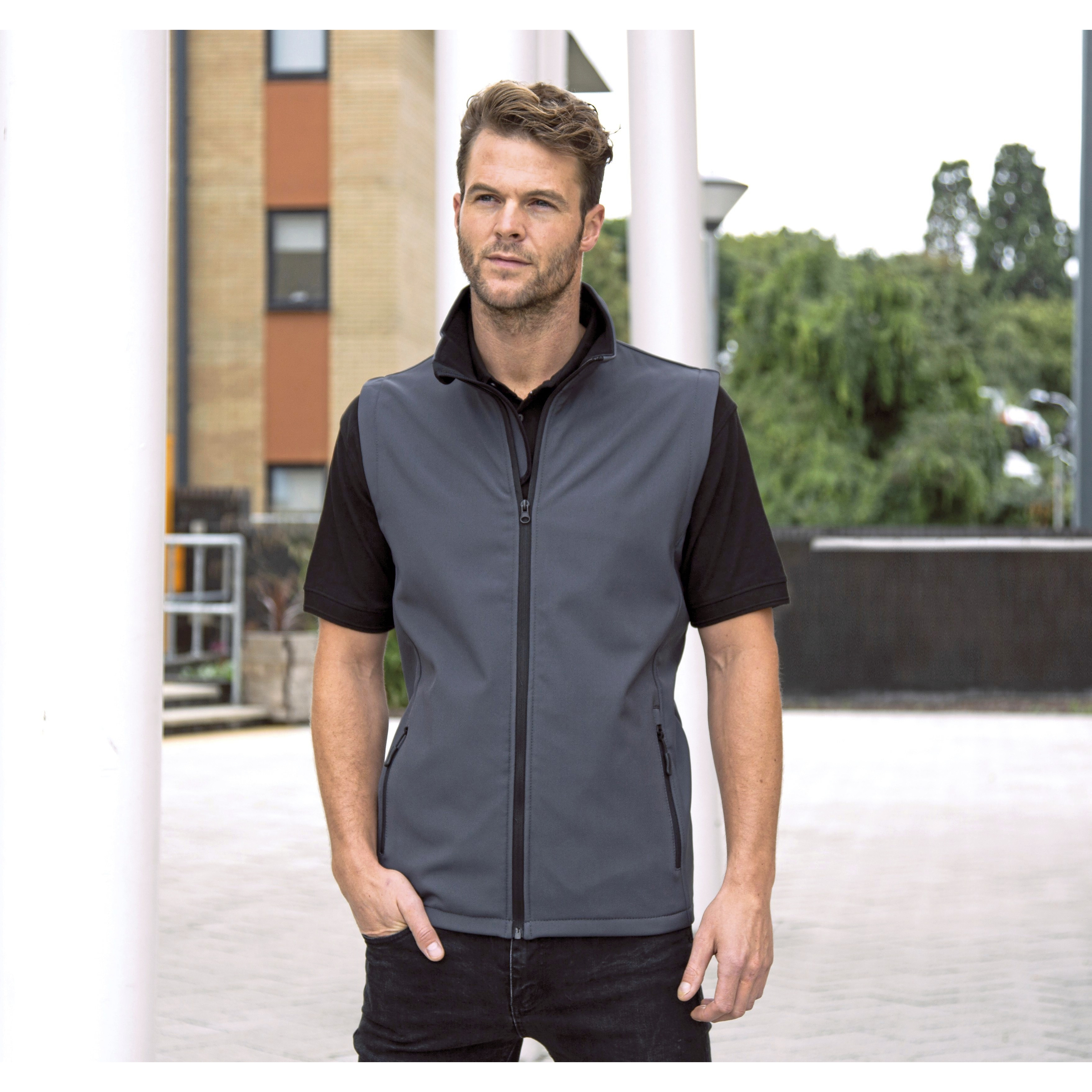 Caramba - Result Core Printable Soft Shell Bodywarmer